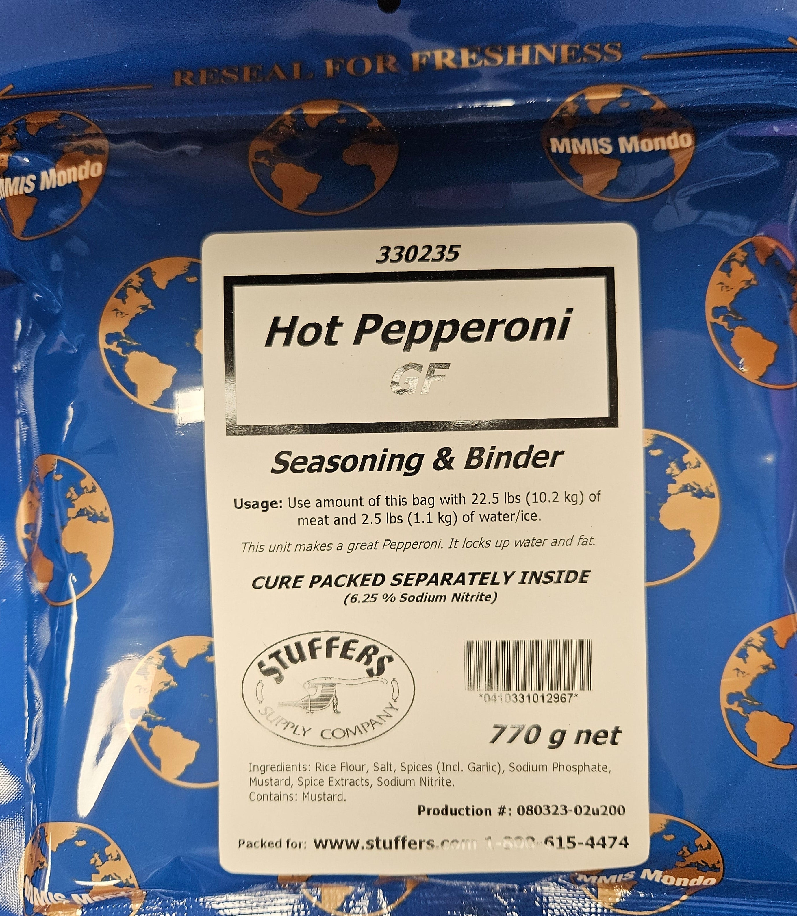 Stuffers Hot Pepperoni Seasoning and Binder Gluten Free 770g – Stuffers ...