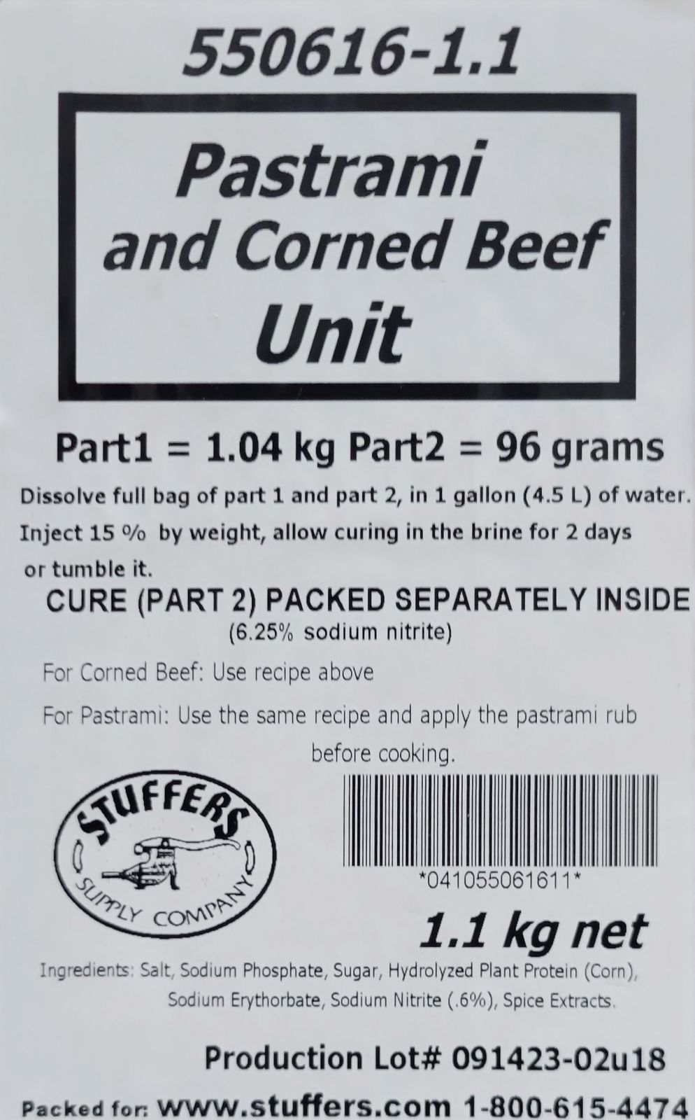 PASTRAMI AND CORNED BEEF UNIT 1.1 kg – Stuffers Supply Company