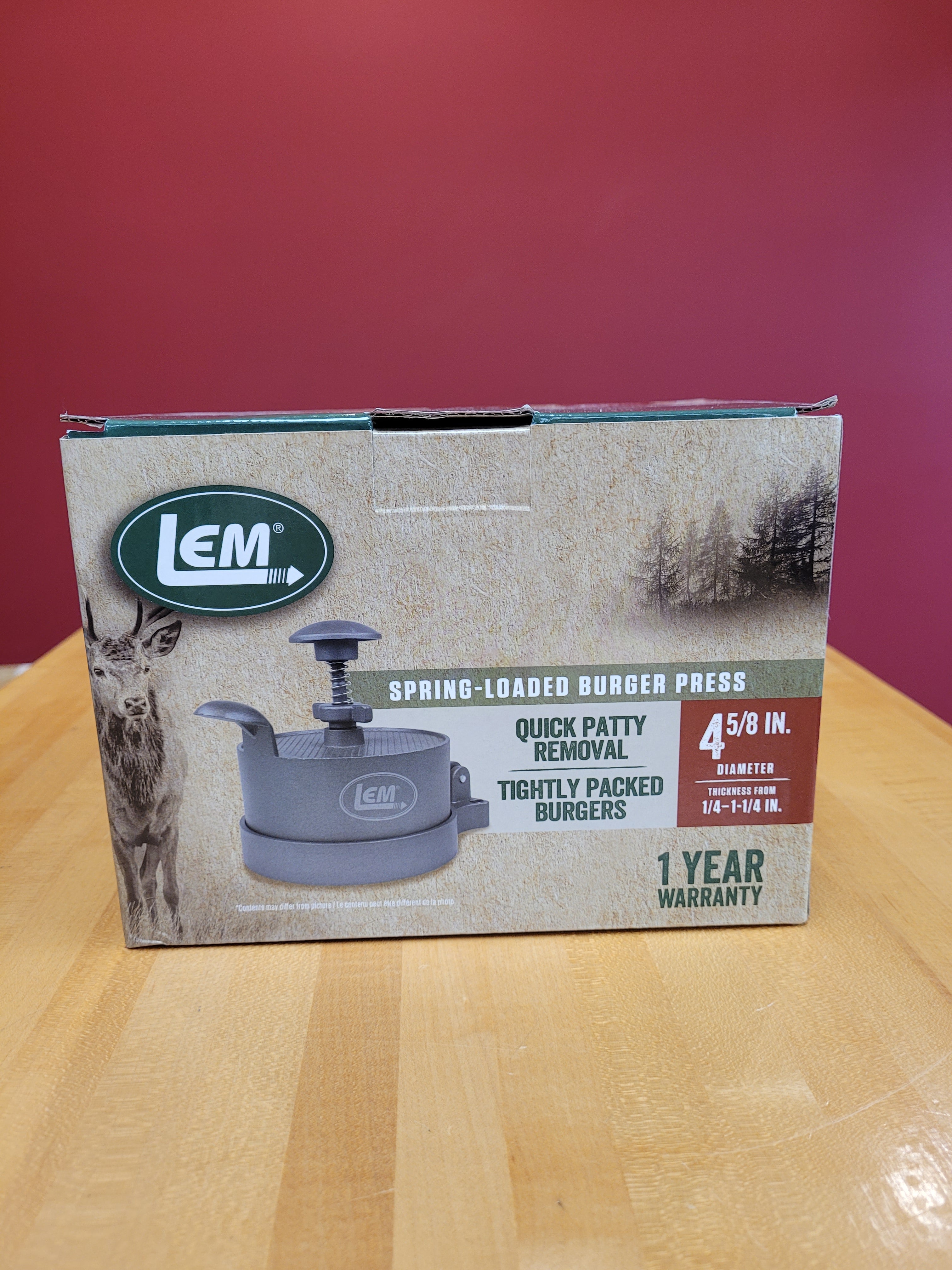 SPRING LOADED NON STICK BURGER/PATTY PRESS, ADJUSTABLE – Stuffers ...