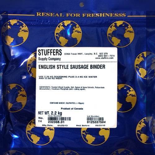 Stuffers English Style Sausage Binder 2.2kg – Stuffers Supply Company